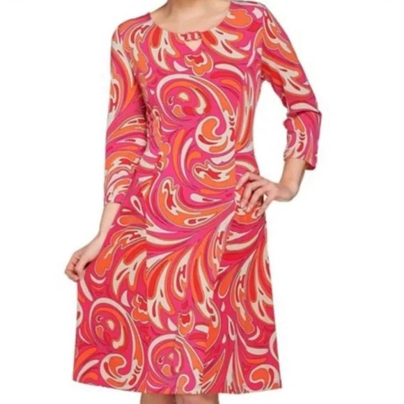 Susan Graver Dresses Susan Graver Dress Women 2x Plus Pink Liquid